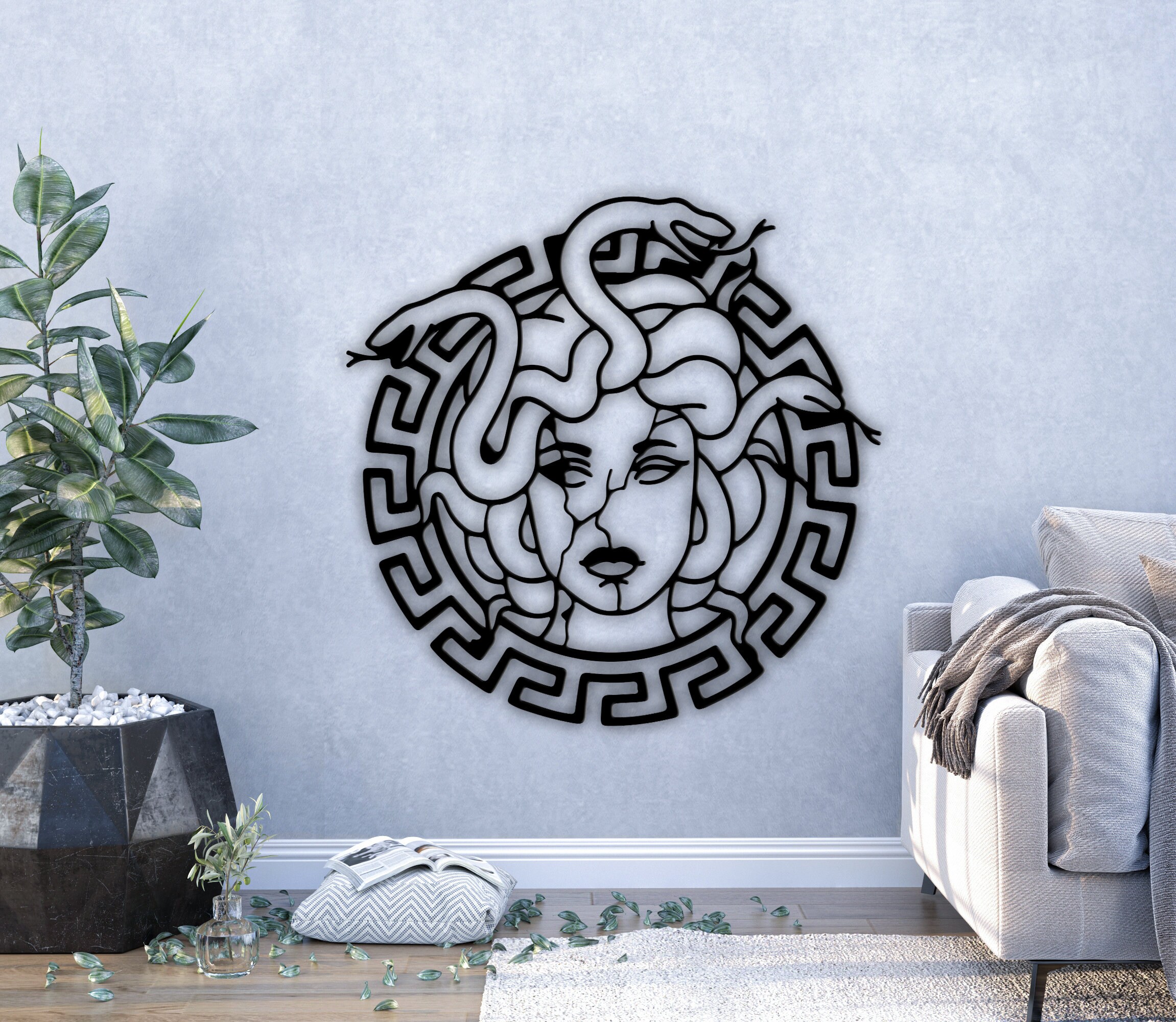 Medusa Svg Medusa Metal Wall Art Svg Files Medusa Laser - Etsy Australia