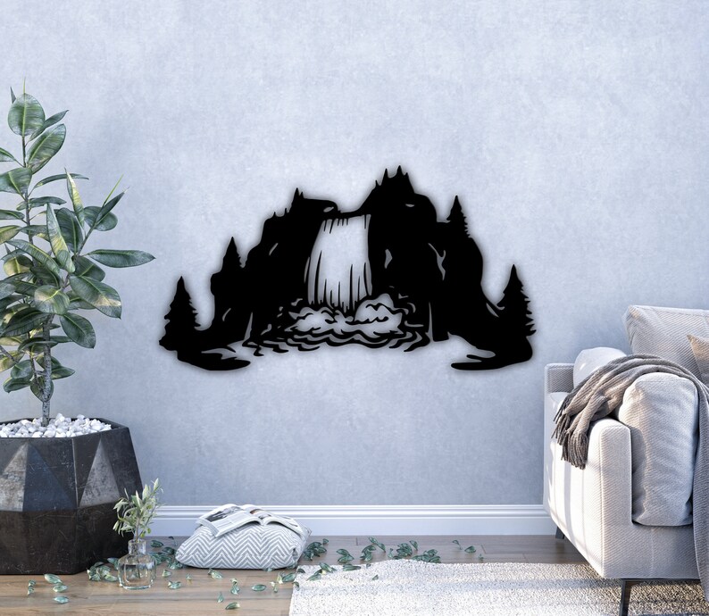 Waterfall Svg Metal Wall Art Svg Files Waterfall Dxf - Etsy