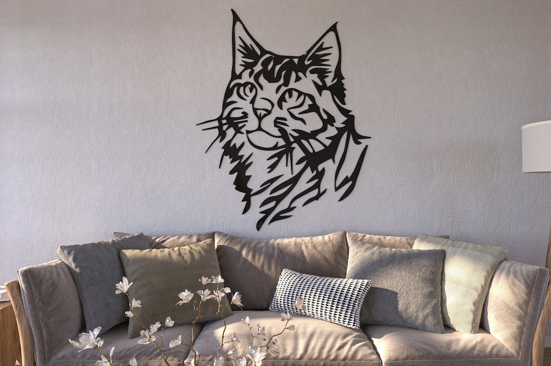 Katze DXF Dateien Metall Wandkunst Laser cut Schild SVG - Etsy.de