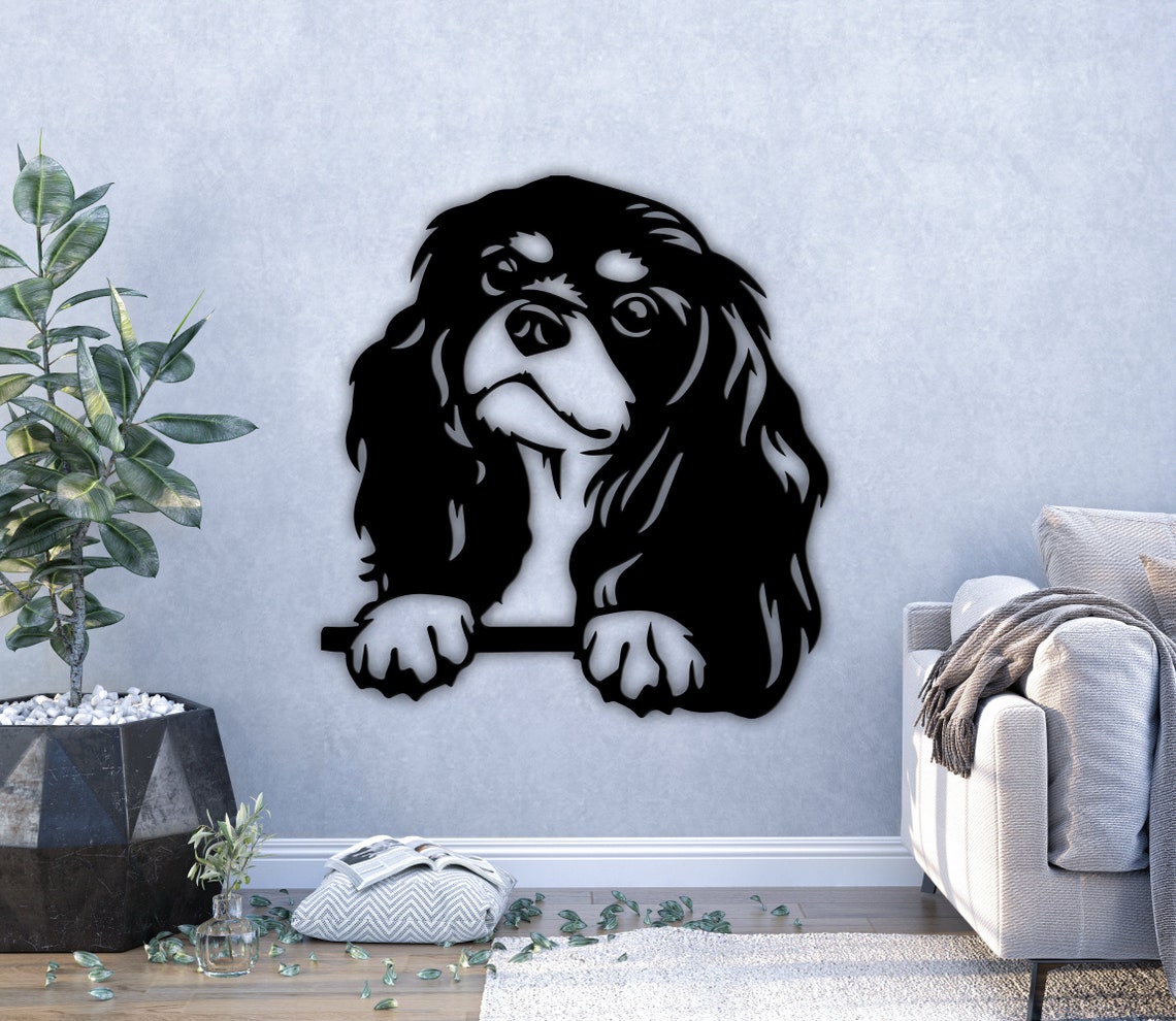 Cavalier King Charles Svg, Cavalier King Charles Metal Wall Art ...