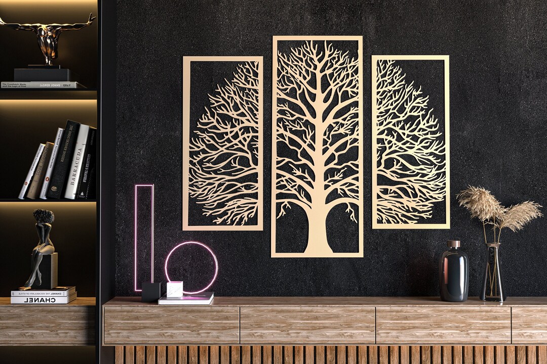 Tree dxf, Tree svg file, Tree wall decor, Tree decal, Tree silhouette ...