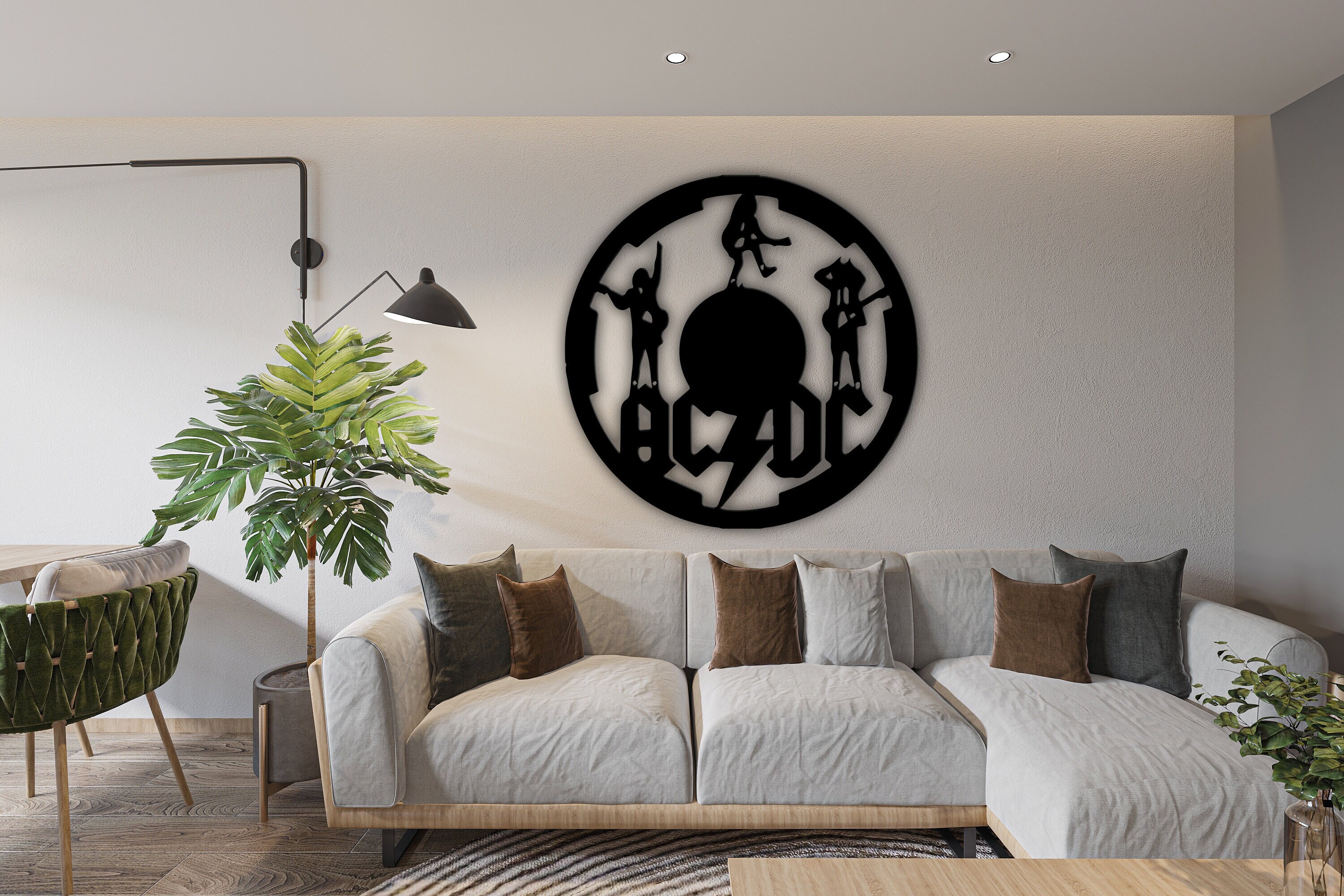 Ac Dc Svg Ac Dc Metal Wall Art Ac Dc Laser Ac Dc Decal Ac - Etsy UK