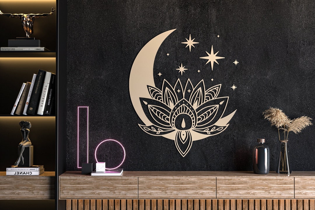 Moon DXF Files Metal Wall Art Moon Wall Decor SVG Ai - Etsy