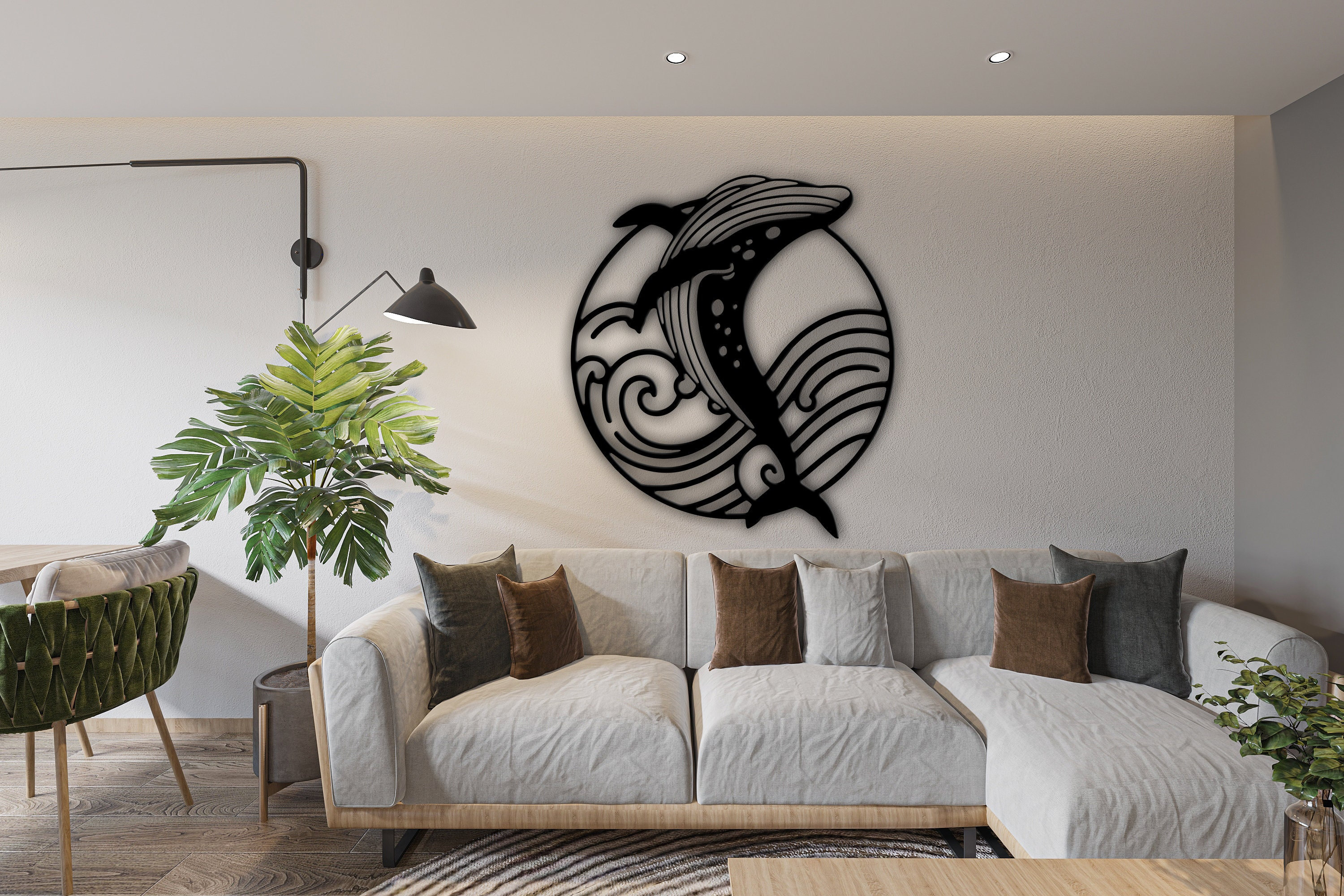 Whale Svg Whale Metal Wall Art Whale Laser Whale Sticker Whale - Etsy