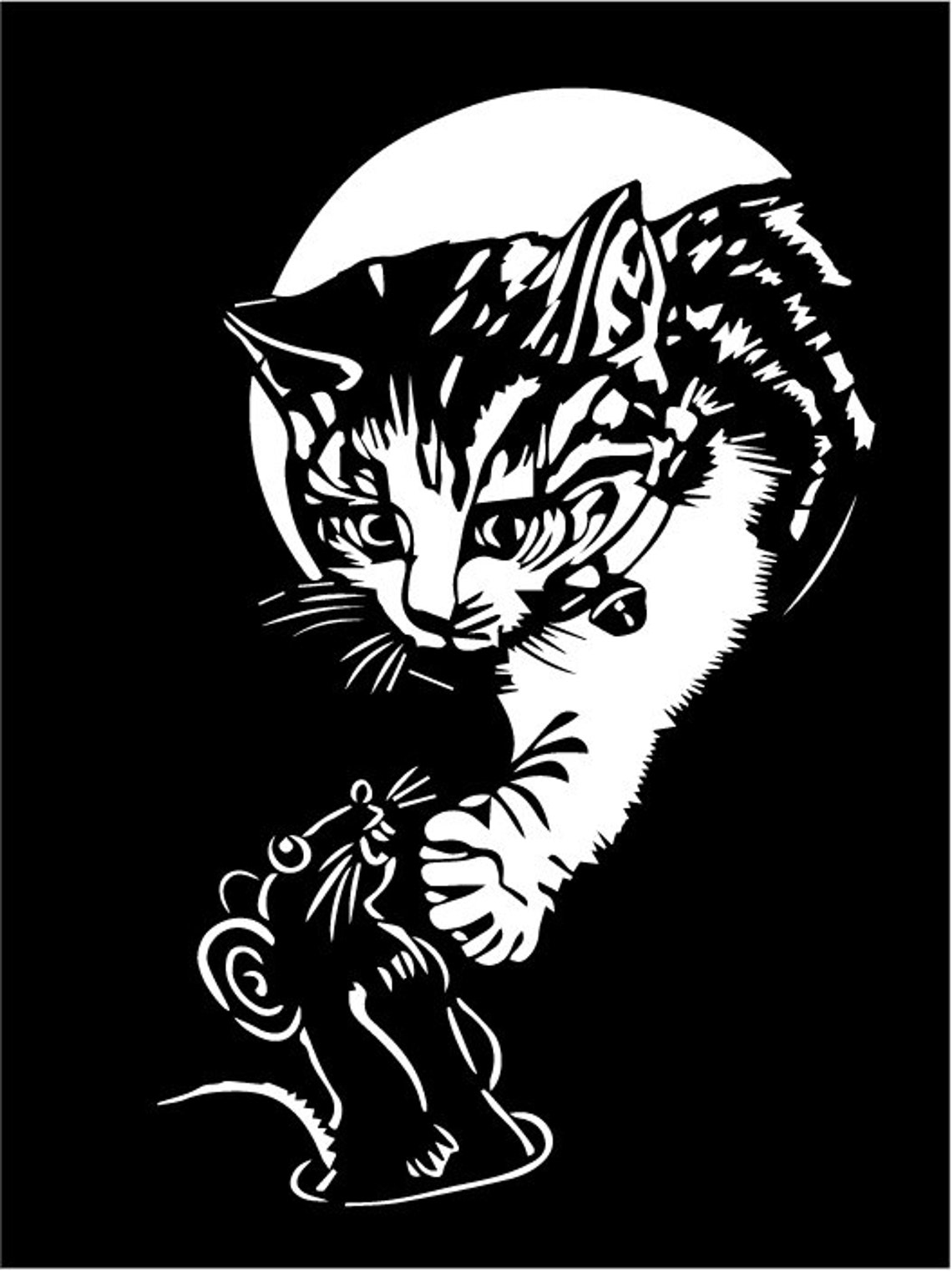 Cat DXF Files Metal Wall Art Laser Cut Signboard SVG - Etsy
