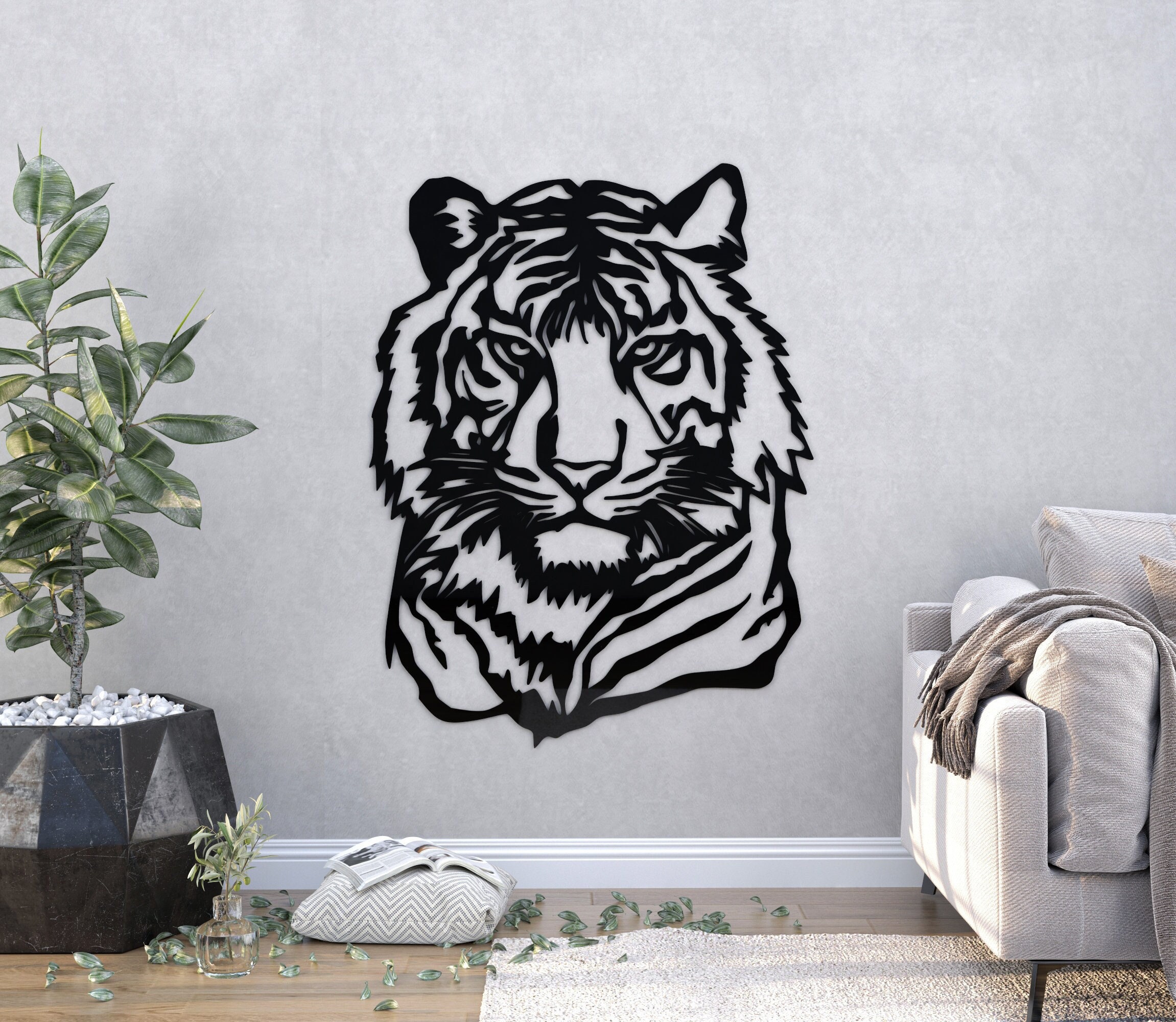 Tigers Metal Animal Art