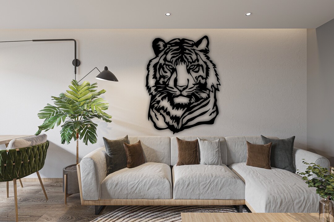 Tiger Dxf, Tiger Metal Wall Art, Tiger Svg, Tiger Decal, Tiger Cricut ...