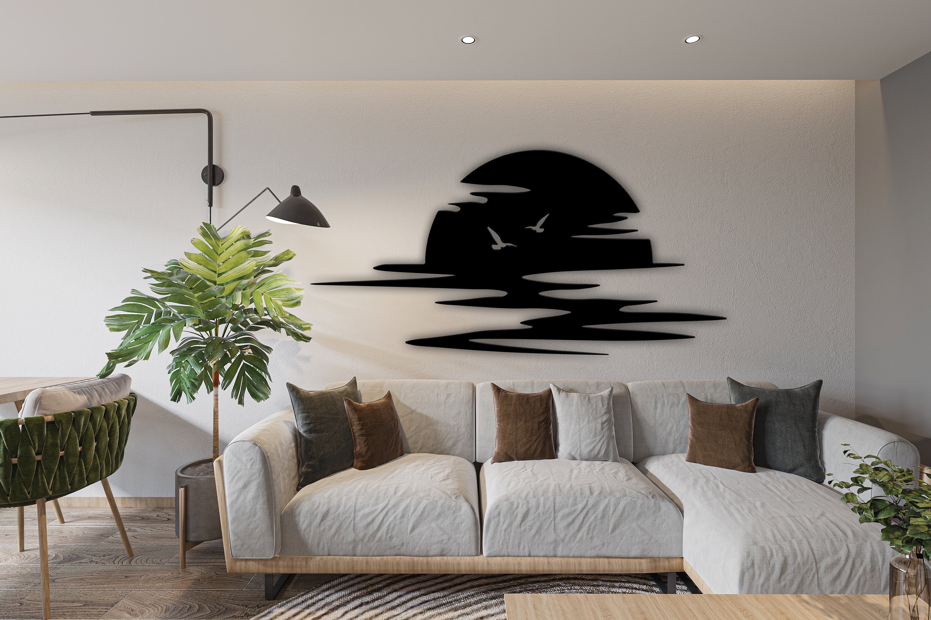 Fichier svg Sunrise, art mural en métal Sunrise, découpe laser Sunrise ...