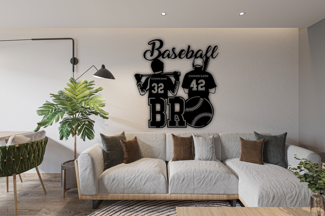 Baseball Customize Svg Baseball Sign Baseball Metal Wall Art Baseball ...