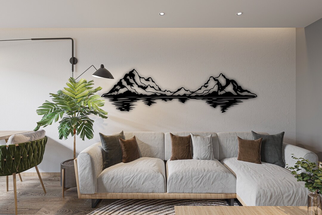 Mountain Svg, Metal Wall Art, Mountain Dxf, Mountain Laser, Mountain ...