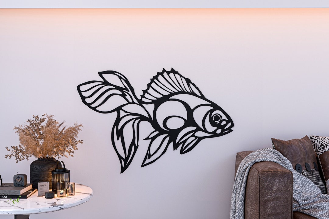 Fish DXF Files, Metal Wall Art, Laser Cut Signboard, CNC Cutting ...