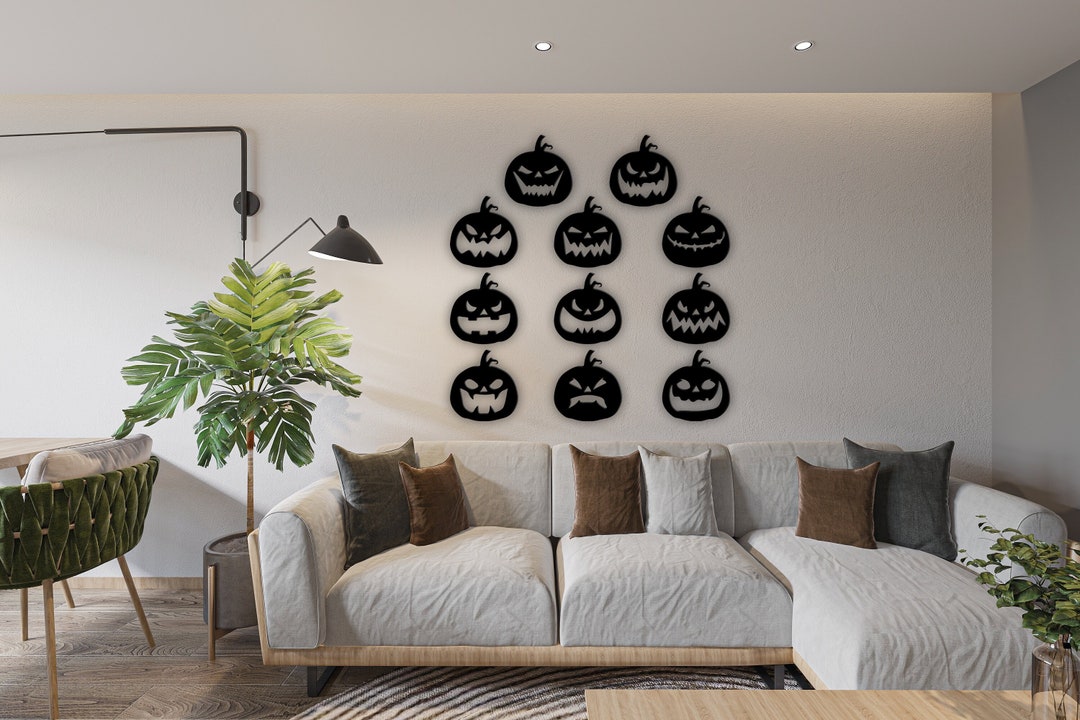 Halloween Elements Svg File Metal Wall Art Halloween - Etsy