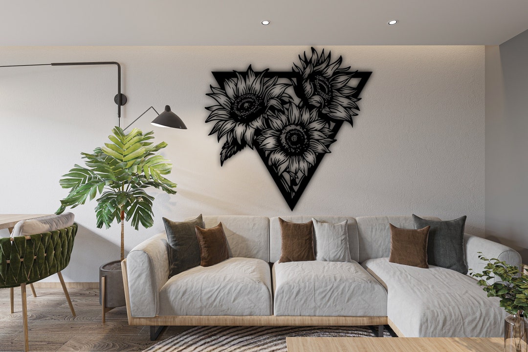 Sunflower Svg, Sunflower Dxf, Sunflower Wall Art, Sunflower Cricut ...