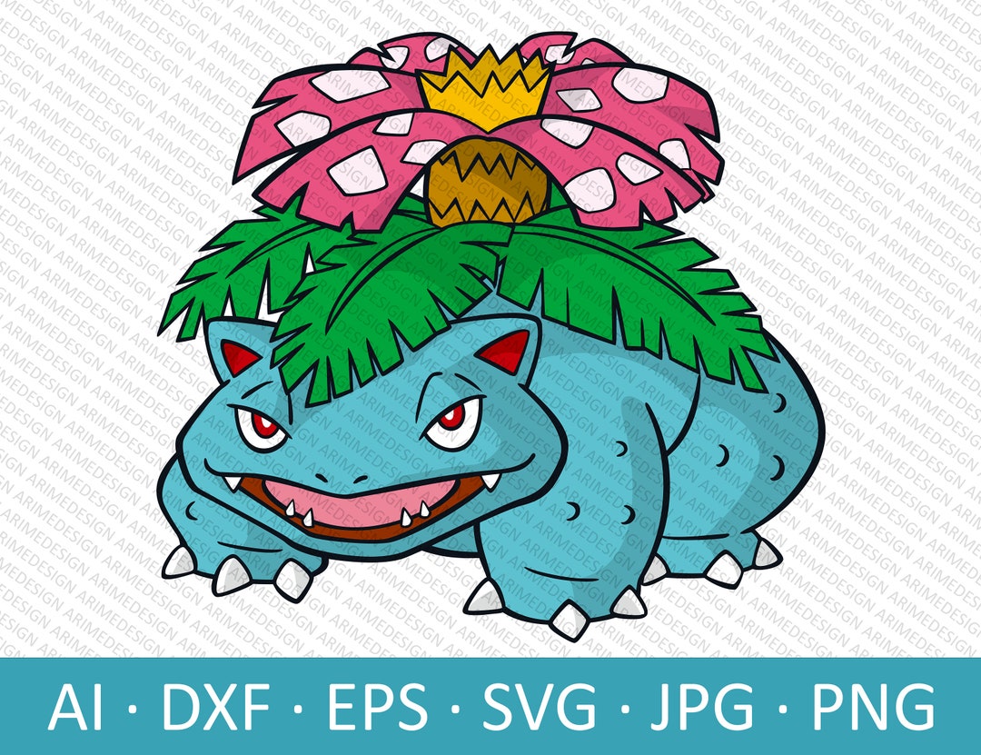 Venusaur Svg / Pokemon Cricut Vector Bundle / Venusaur DIY / - Etsy