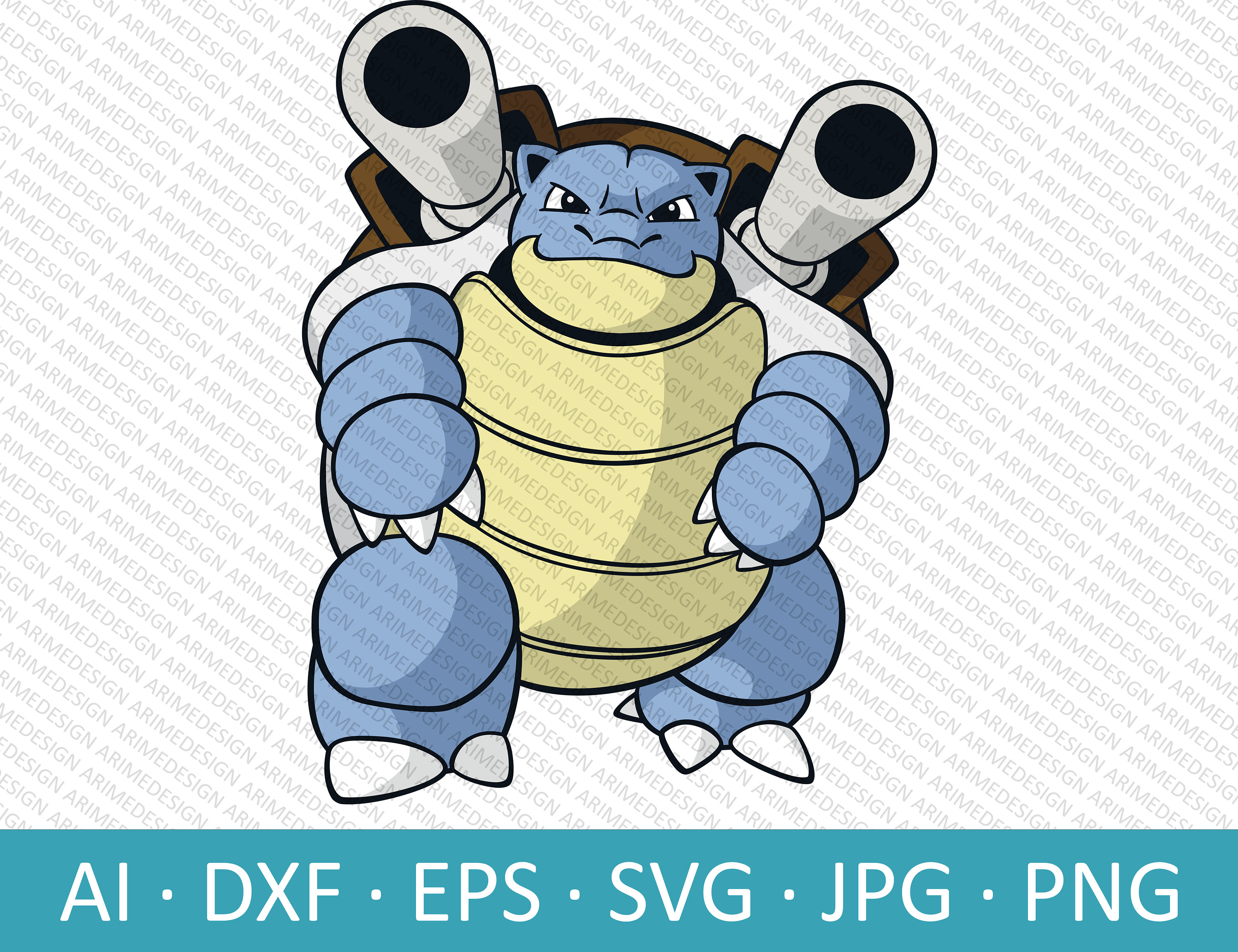 Blastoise Svg / Pokemon Cricut Vector Bundle / Blastoise DIY / - Etsy New Zealand