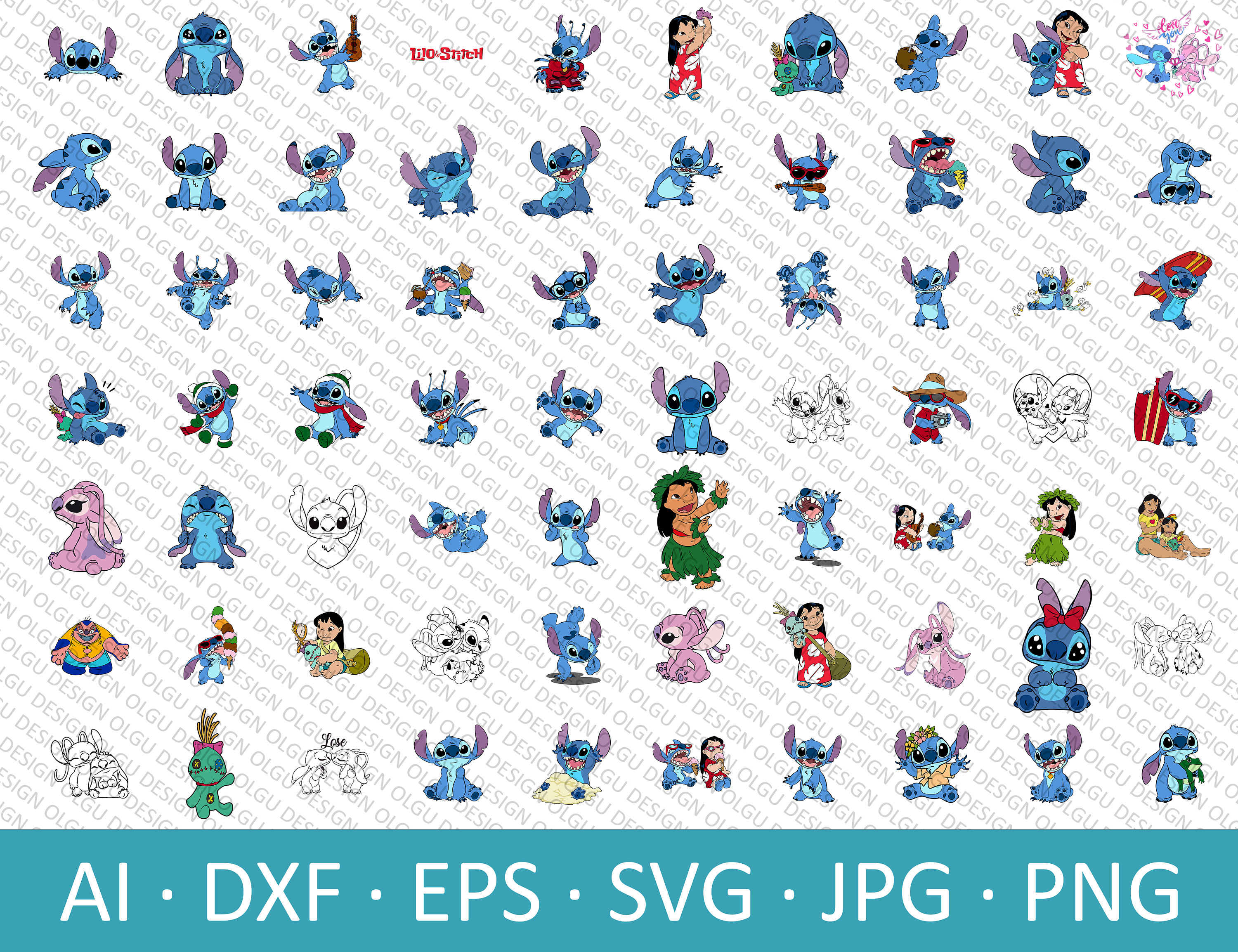 Stitch Svg / Stitch Cricut Vector Bundle / Lilo & Stitch Face - Etsy France