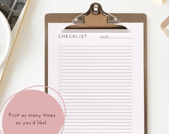 Minimalist Checklist | iPad Checklist | Printable Checklist | Digital ...