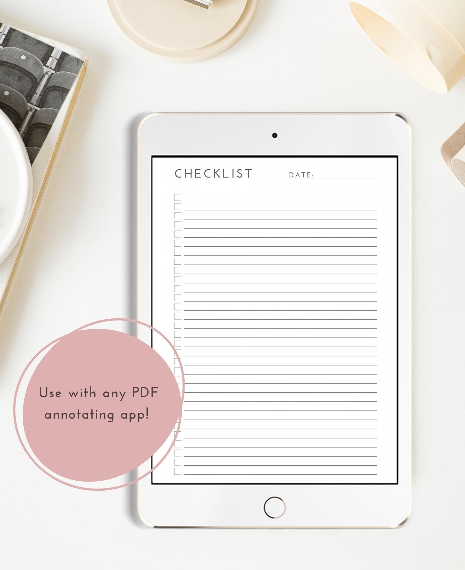 Minimalist Checklist | iPad Checklist | Printable Checklist | Digital ...