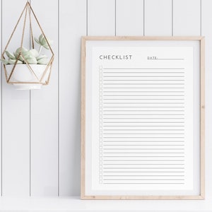 Minimalist Checklist | Acrylic Board Checklist | Printable Checklist ...