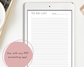 Minimalist Checklist iPad Checklist Printable Checklist Digital ...