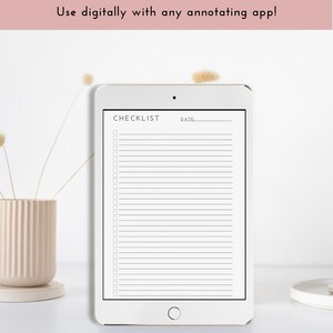 Minimalist Checklist | iPad Checklist | Printable Checklist | Digital ...