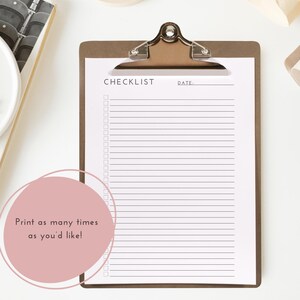 Minimalist Checklist | iPad Checklist | Printable Checklist | Digital ...
