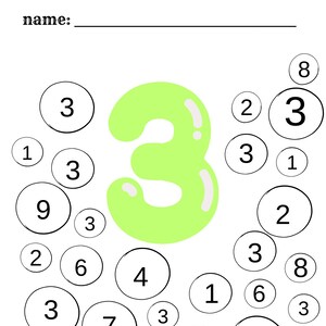 Color the Number - Etsy