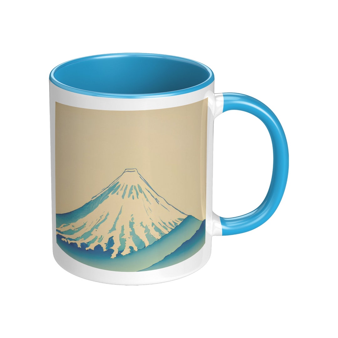 Japanese Mount Fuji Mug, Japanese Landscape Mug, Beautiful Minimalist ...