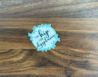 Hip Dysplasia Sticker, Hip Dysplasia Awareness Stickers, Floral Beige ...