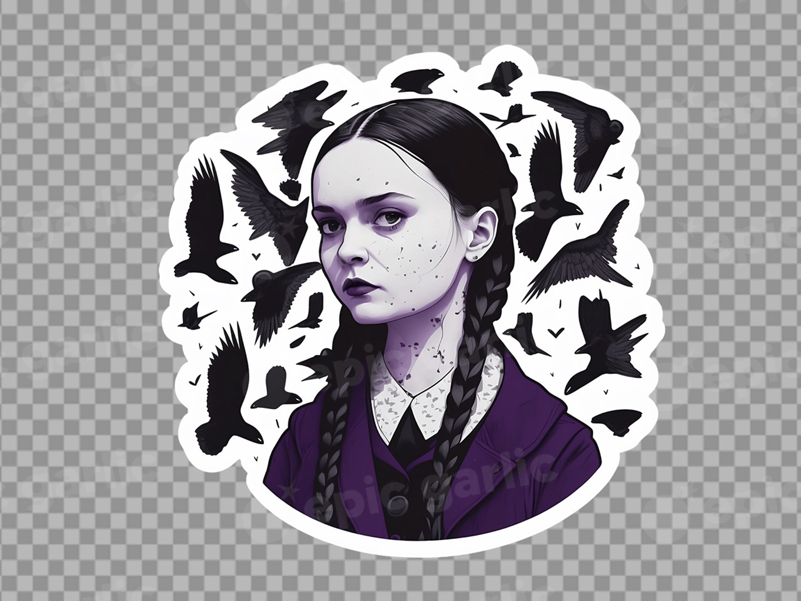 Wednesday Addams Png, Addams Family Png, Jenna Ortega Png, Digital ...