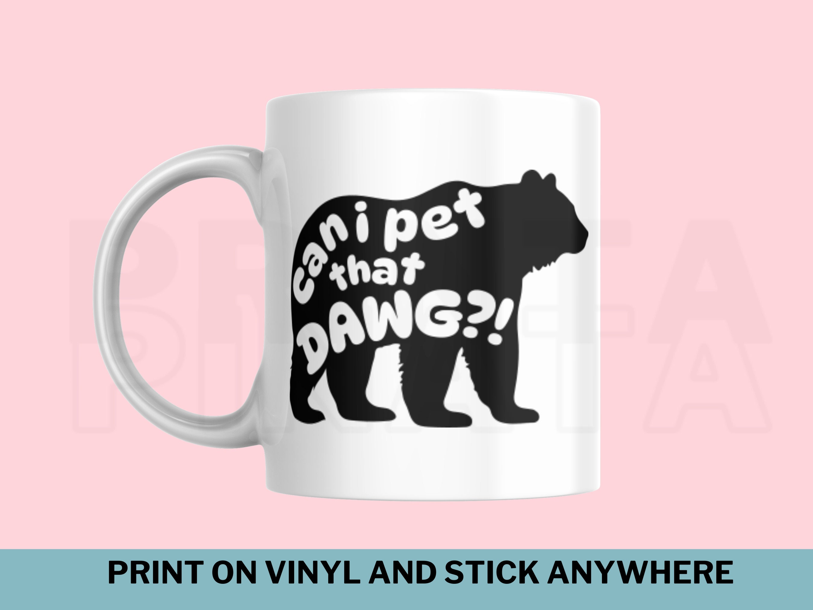 Can I Pet That Dawg | Funny Bear Meme SVG, PNG - Sticker Car Decal - Etsy