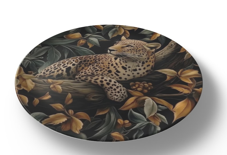 Leopard Jungle-themed Decorative Dinner Plate 10 Inches - Etsy