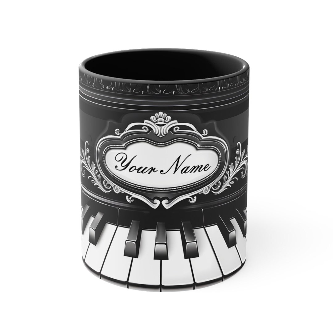 Personalized Name Mug Piano Keyboard Music Lover Tea Gift Personalized ...