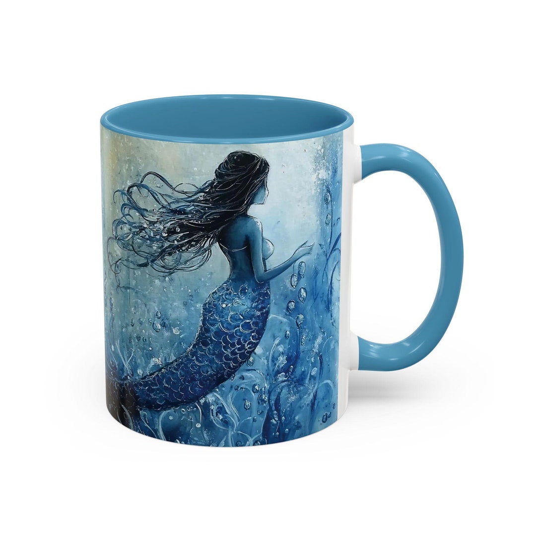 Mermaid Coffee Mug: Ocean Fantasy Ceramic Mug (11oz) - Etsy