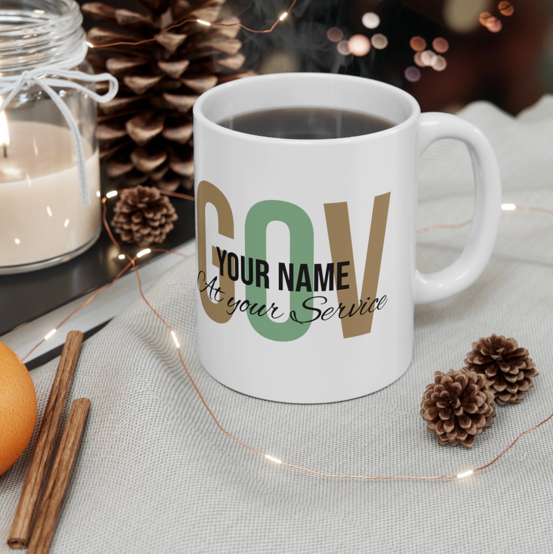 Personalized 'gov' Coffee Mug: Gift for Government Official - Etsy