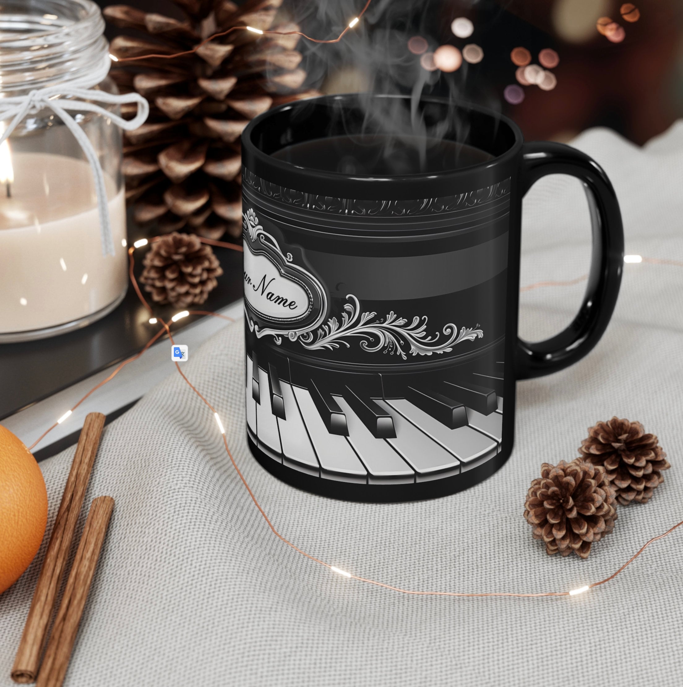Personalized Piano Keyboard Mug: Music Lover Gift - Etsy