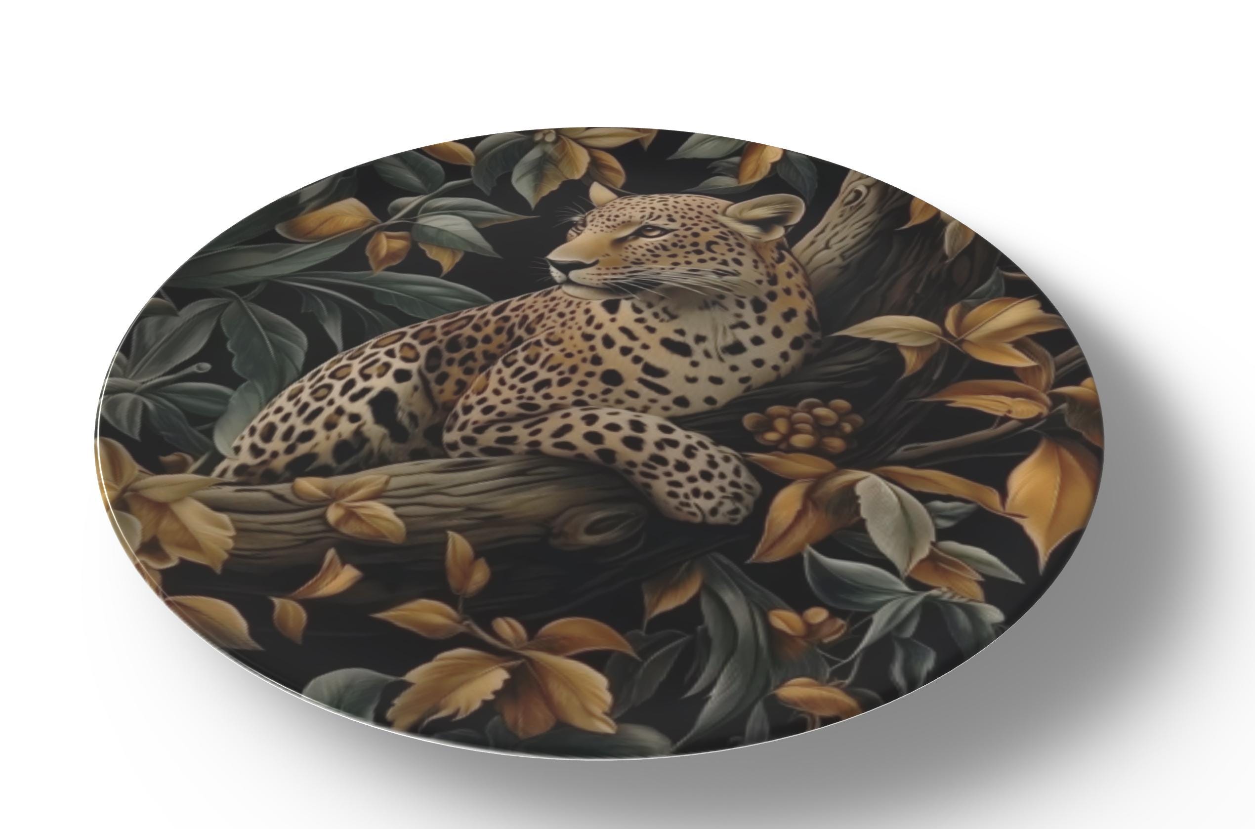 Leopard Jungle-themed Decorative Dinner Plate 10 Inches - Etsy