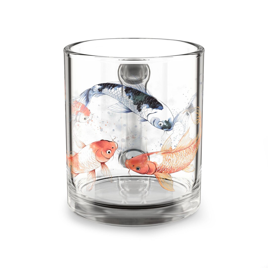 Koi Fish Glass Mug: 10oz Tea & Coffee Cup - Etsy