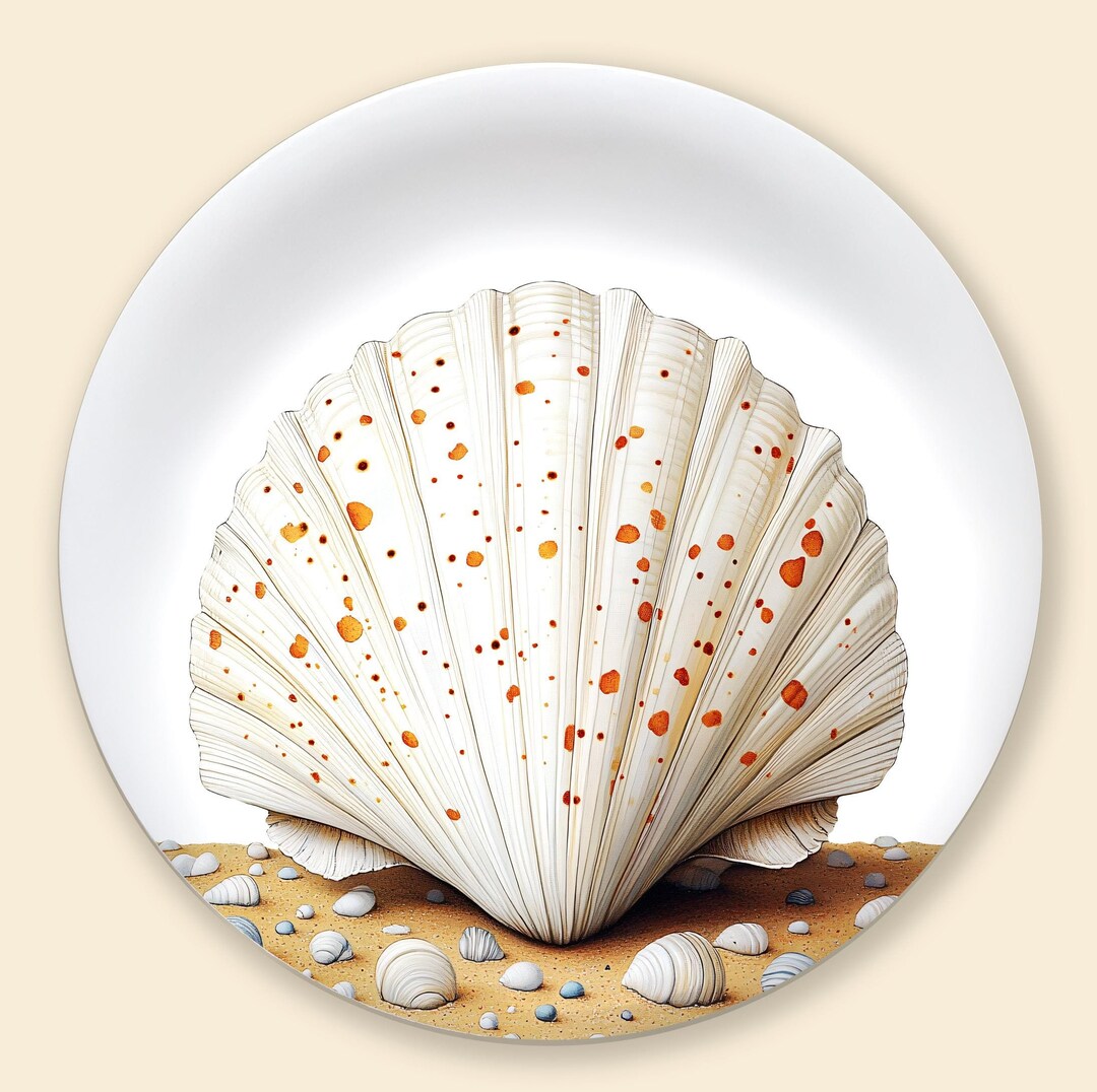 Seashell Decorative Dinner Plate 2 – One of Four Plate Collection - Etsy
