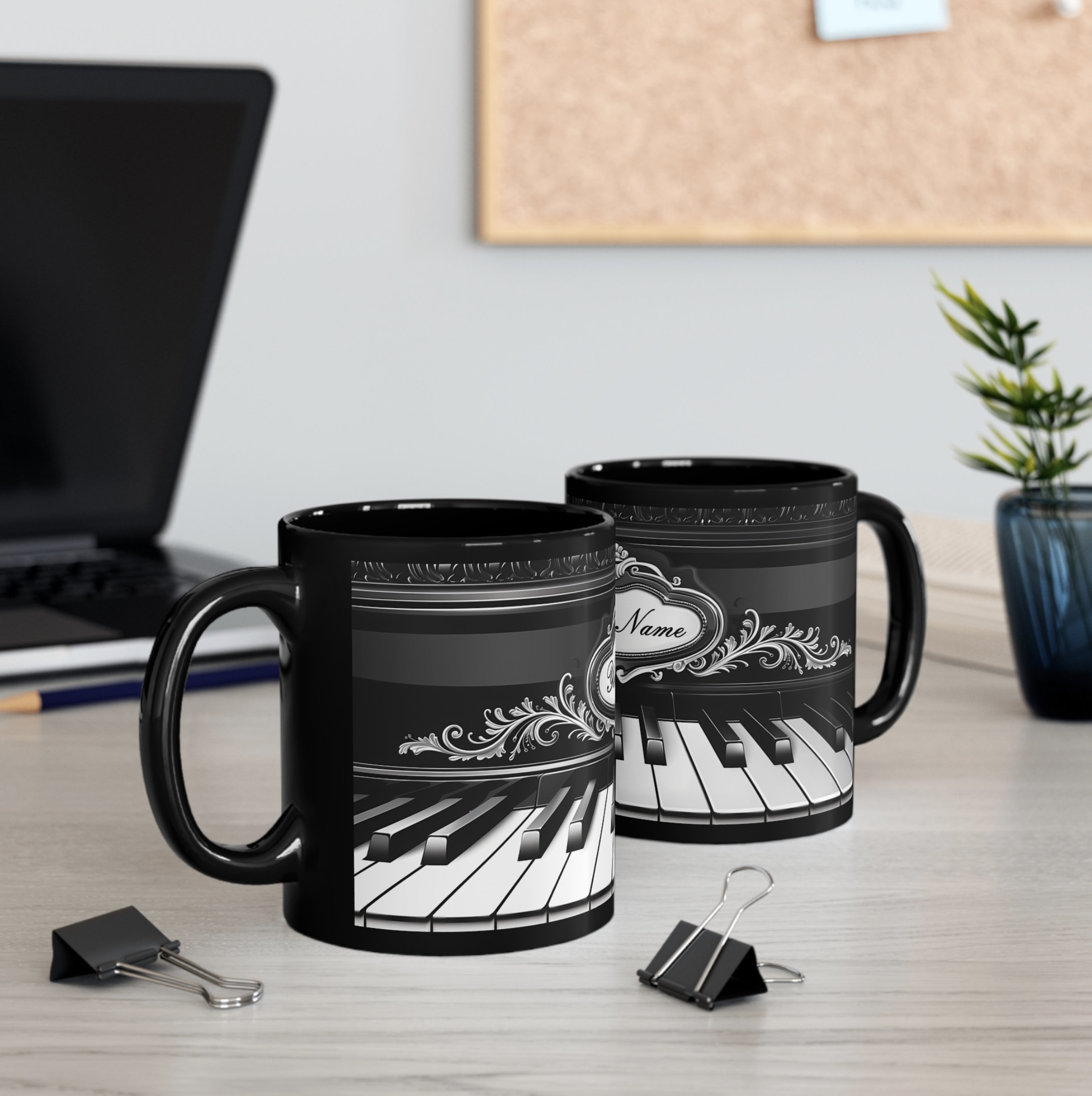 Personalized Piano Keyboard Mug: Music Lover Gift - Etsy