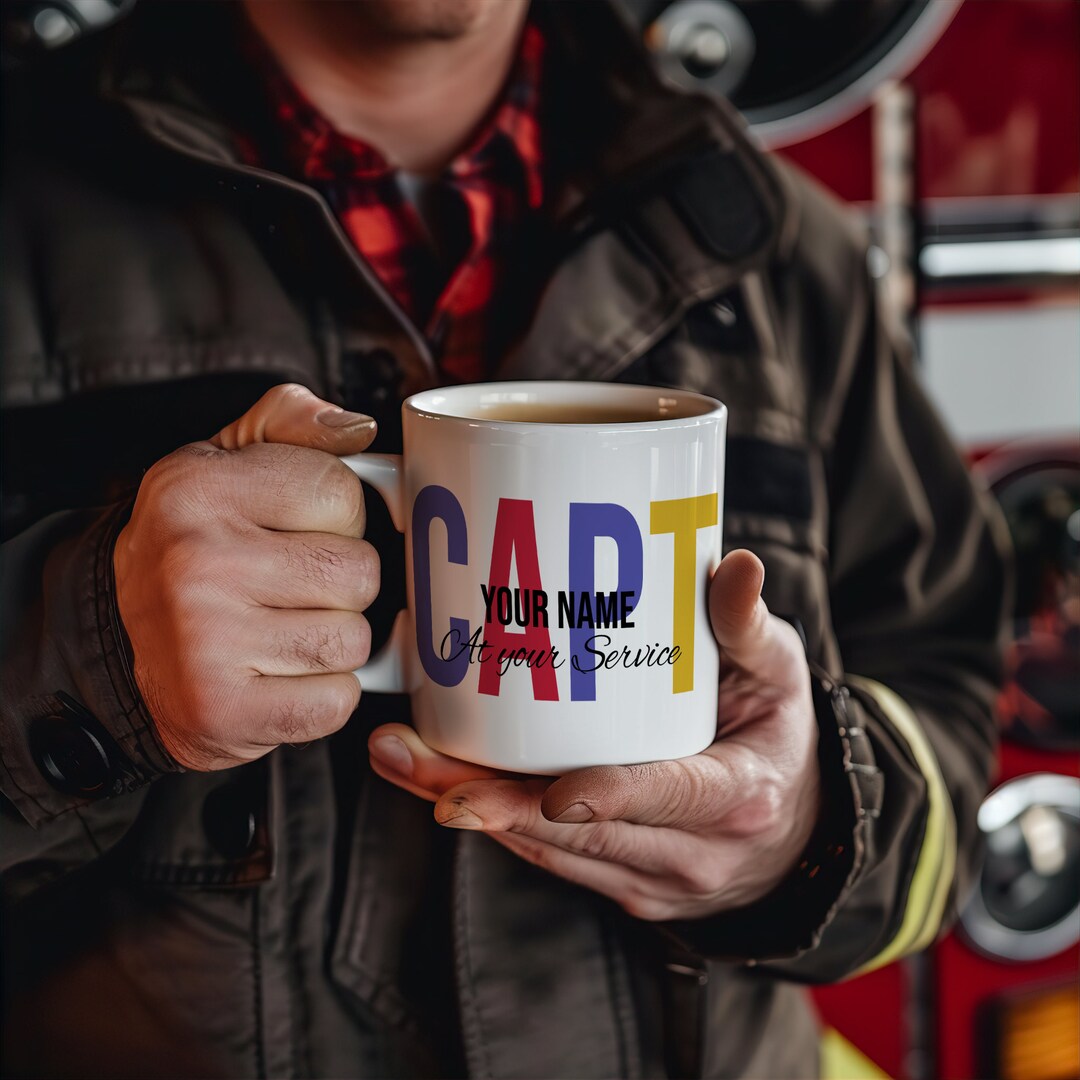 Personalized Firefighter Captain Mug: Custom CAPT Tribute (11oz) - Etsy