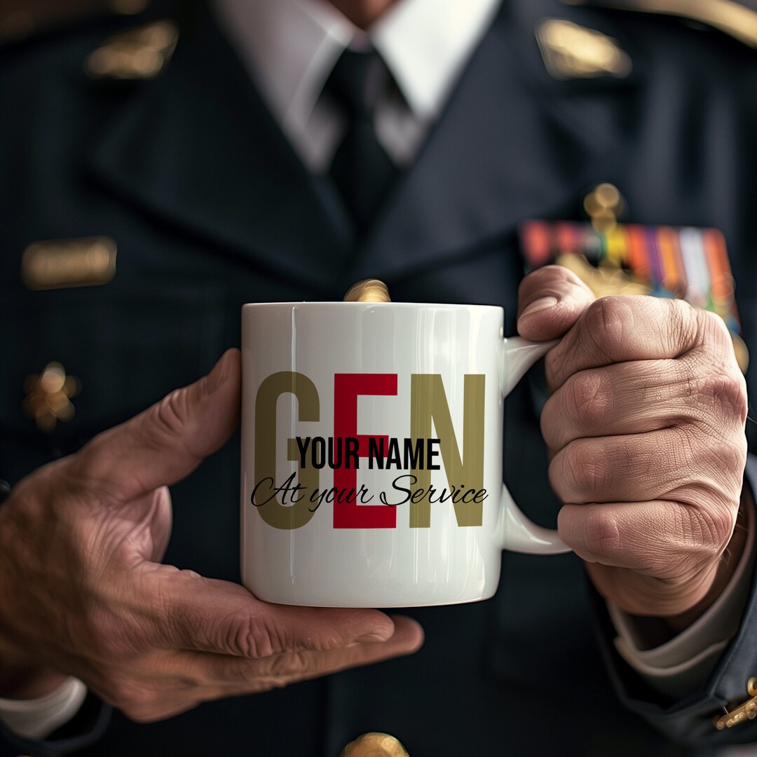 Custom General Coffee Mug, Gift for Military Leader, Personalized Gen ...