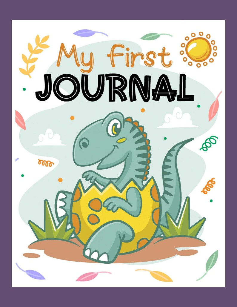 Printable Daily Journal for Kids / My First Journal / Dinosaur Journal ...