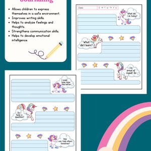 Printable Kids Daily Journal / My First Journal / Unicorn Journal ...