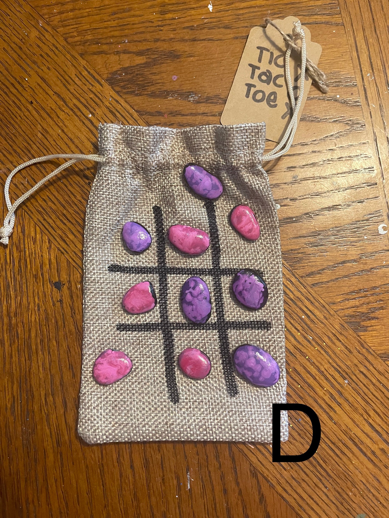 Tic Tac Toe Bags- Travel Games, Rock Games, Tic Tac Toe Three in a Row ...