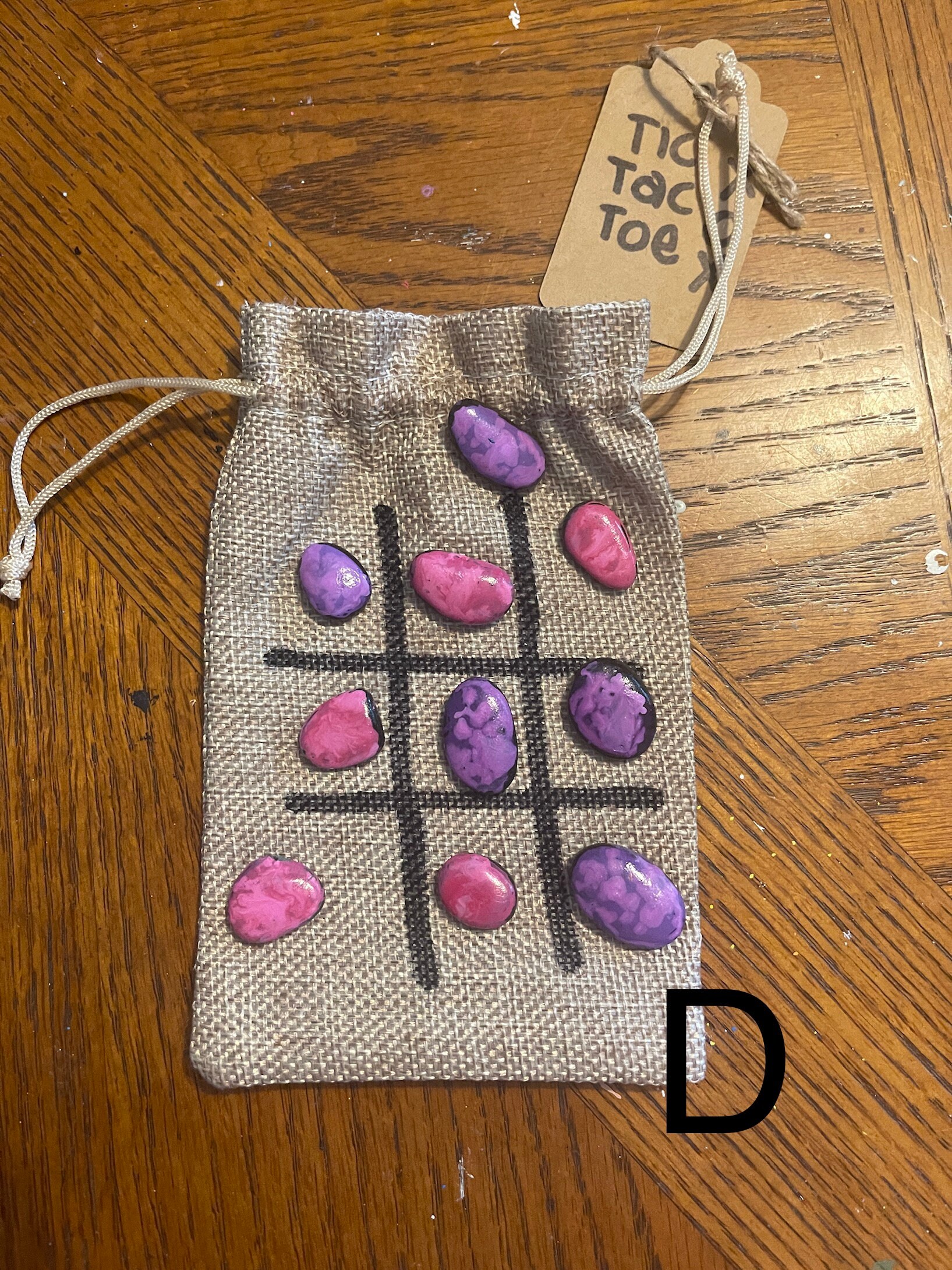 Tic Tac Toe Bags- Travel Games, Rock Games, Tic Tac Toe Three in a Row ...