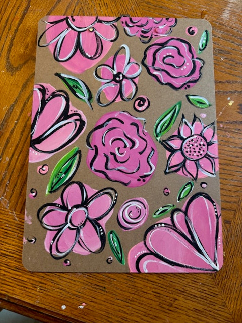 Painted Clipboards/ Floral Clipboards/ Custom - Etsy
