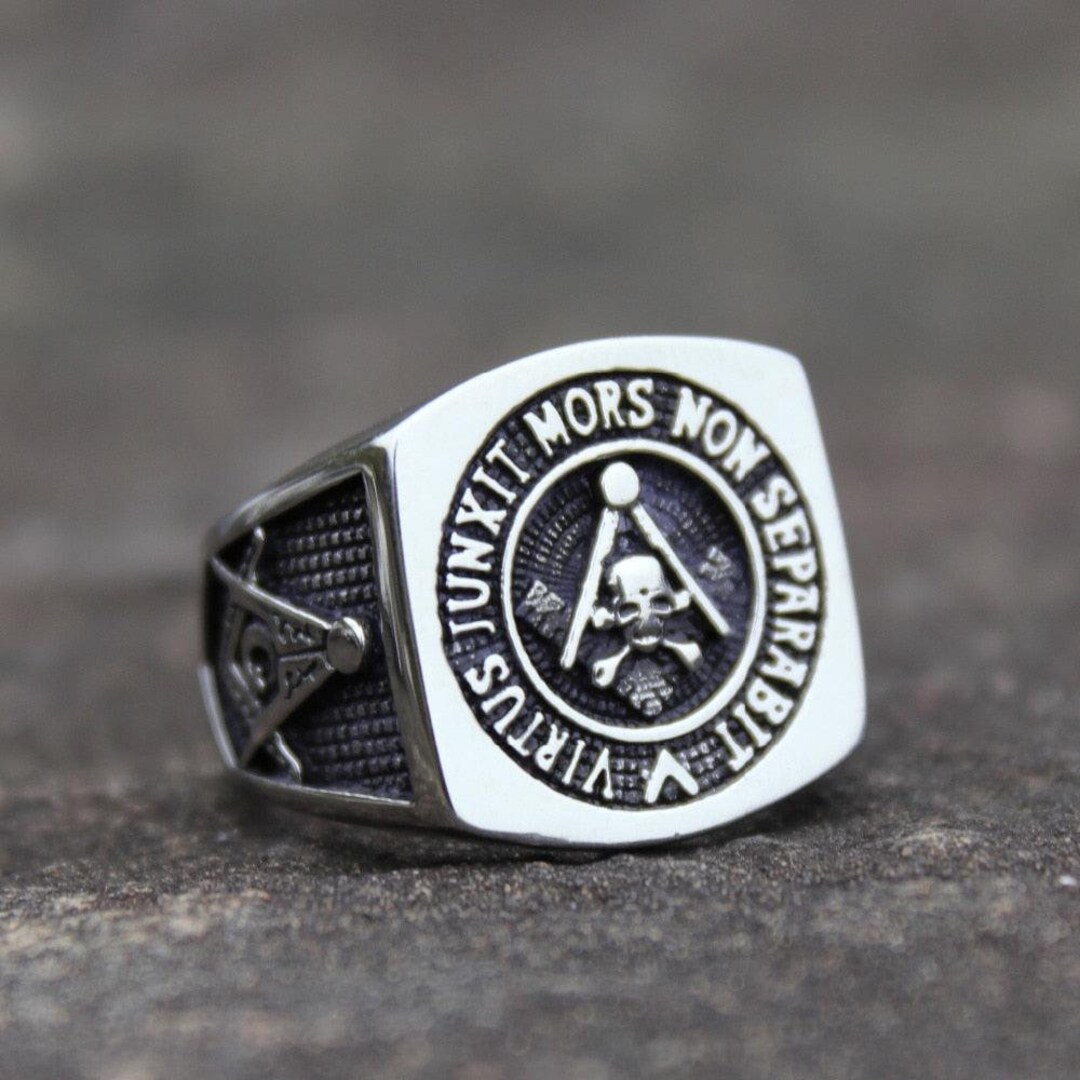 Widow Sons Masonic Vintage Ring Skull & Stainless Steel - Etsy