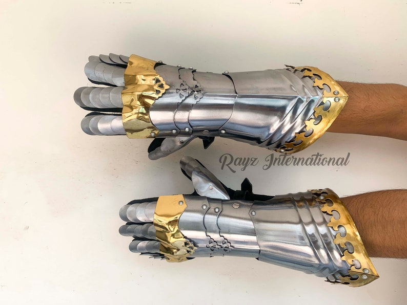 Knight Templar Crusade Gauntlet, Armor Gauntlets, Historic Armor for ...