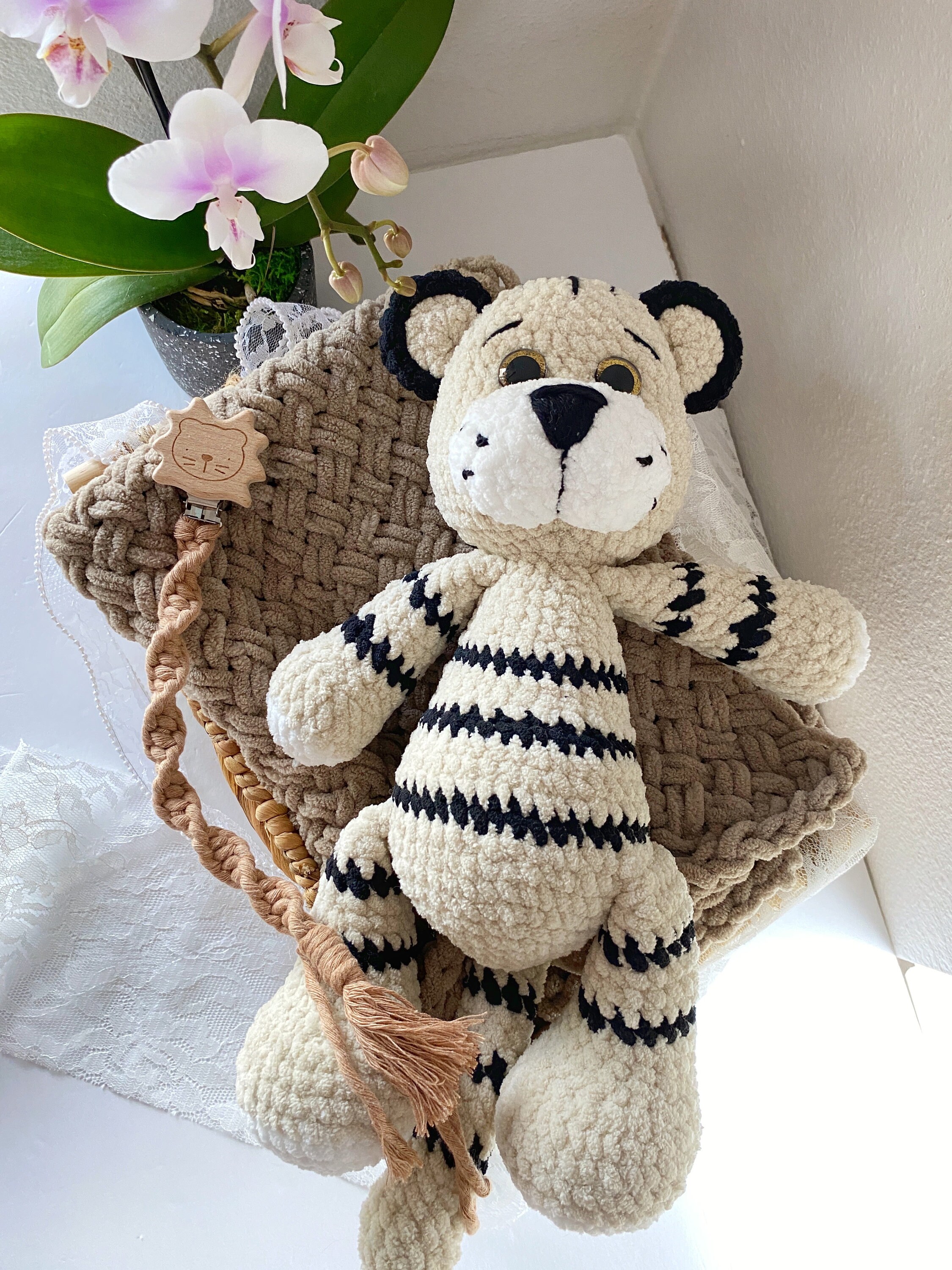 Tiger Lion Baby Set Tiger Plushie Cris-cros Baby Blanket Lion ...